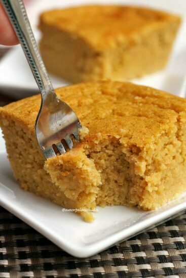 RECEITA DE BOLO DE FUBÁ CREMOSO COM MAÇÃ SEM TRIGO - Receitas saudáveis ...