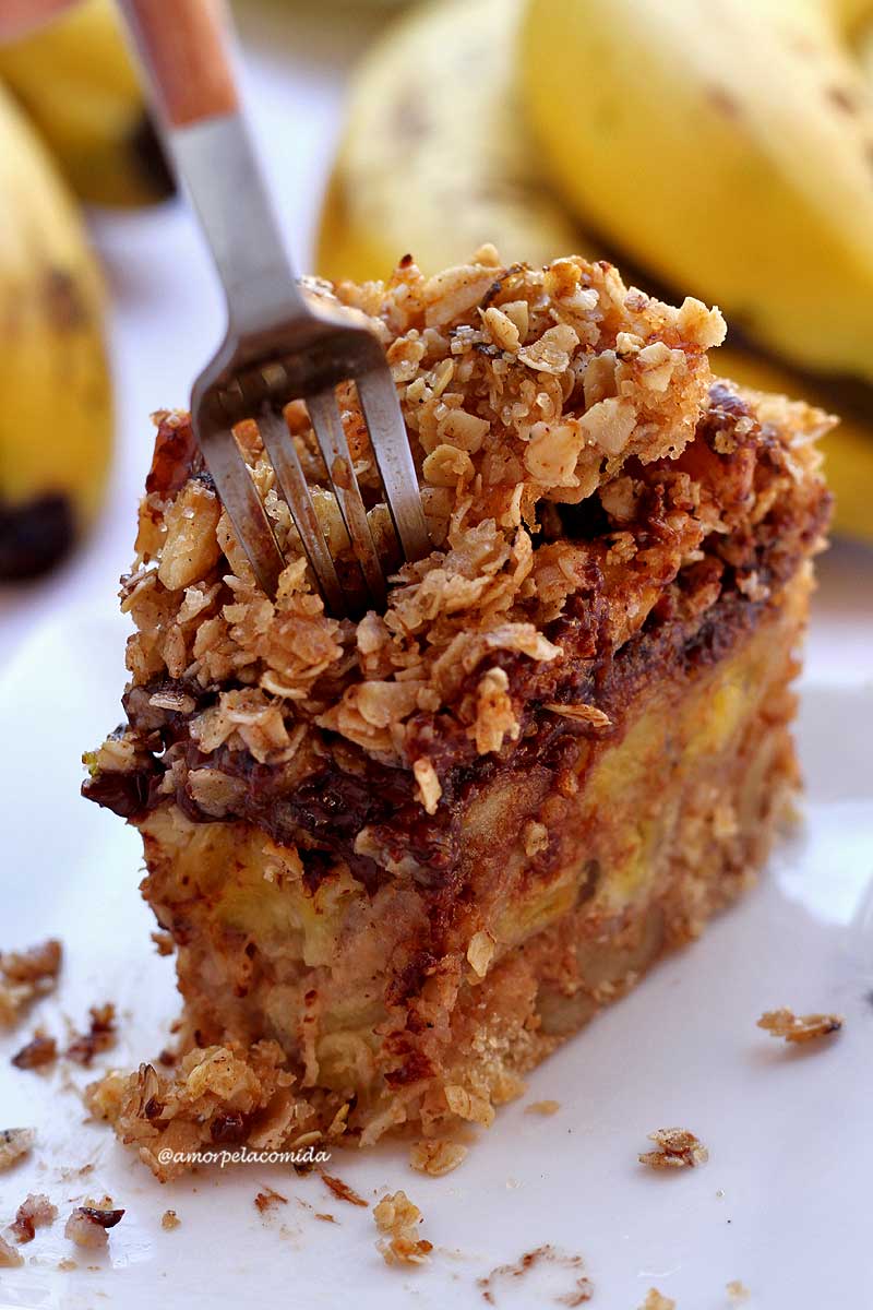 TORTA DE BANANA COM AVEIA E CHOCOLATE SEM TRIGO - Receitas saudáveis ...
